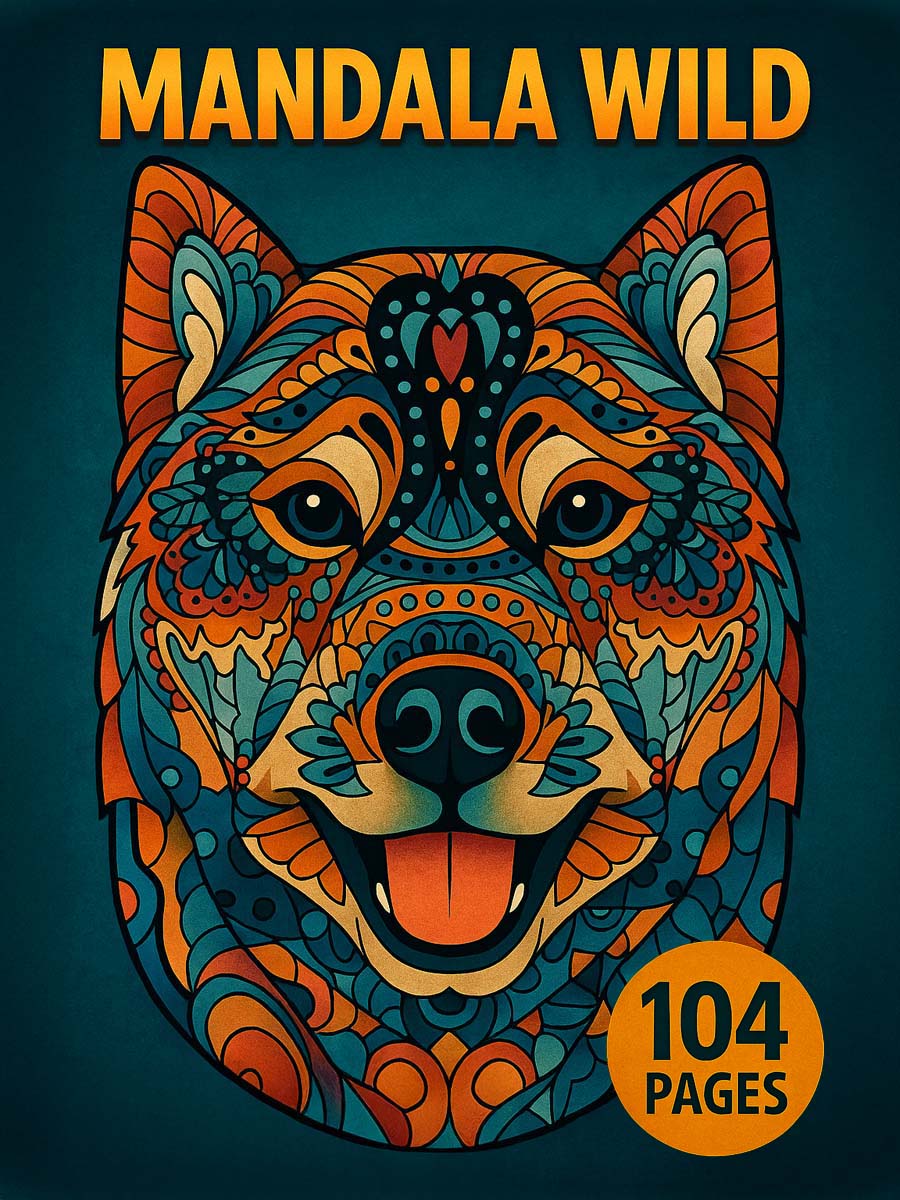 Mandala Wild – 54 Animals Filled with Intricate Patterns | Colouring Pics