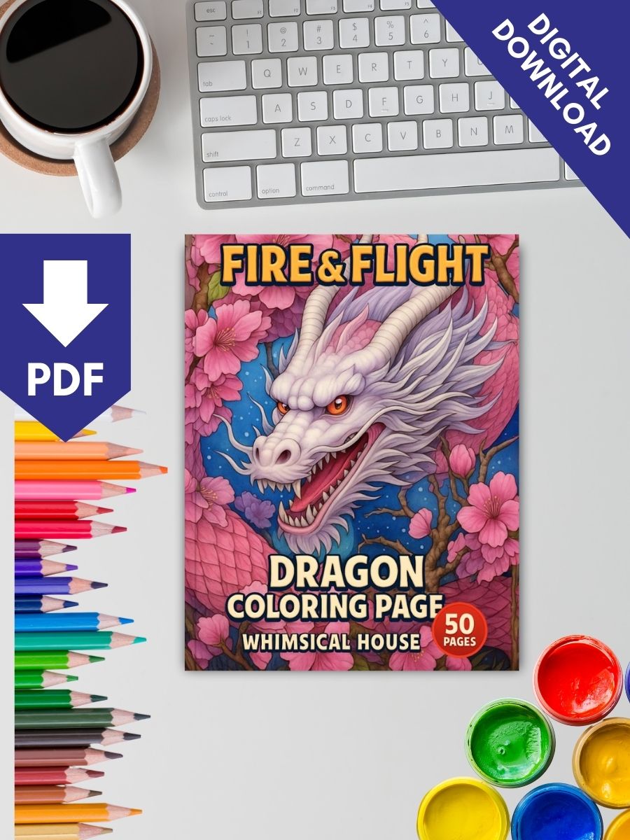 Fire & Flight – 50 Dragon Coloring Pages | Colouring Pics