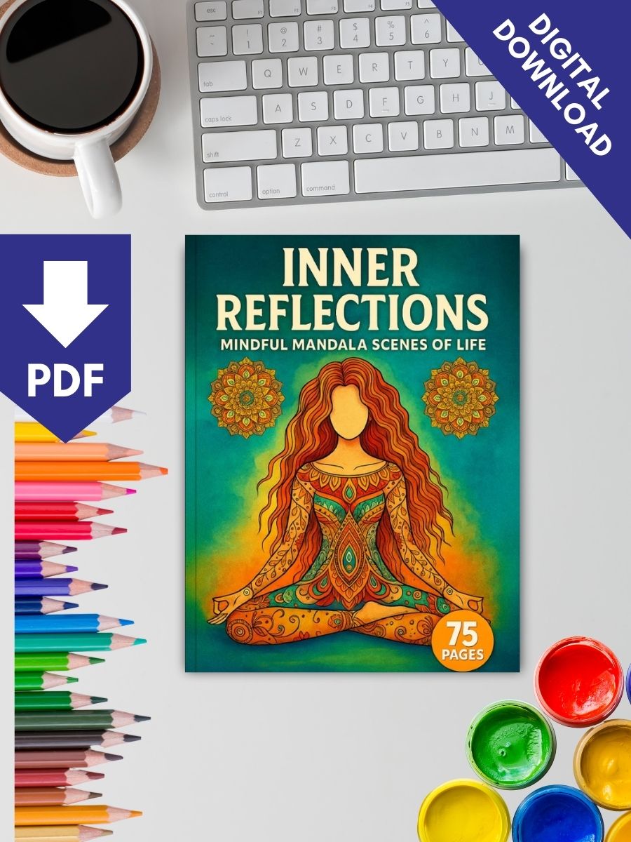Inner Reflections – 75 Mindful Mandala Scenes of Life | Colouring Pics