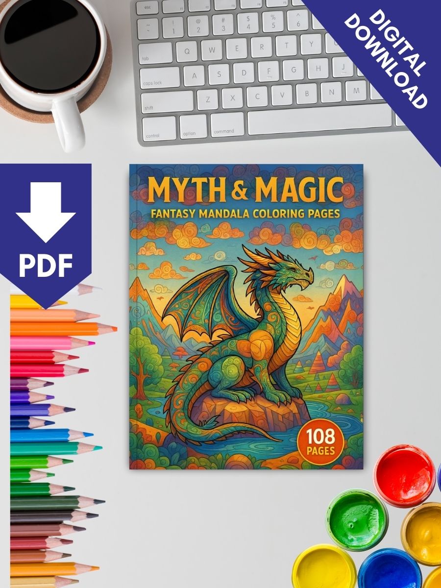Myth & Magic – 108 Fantasy Mandala Coloring Pages | Colouring Pics