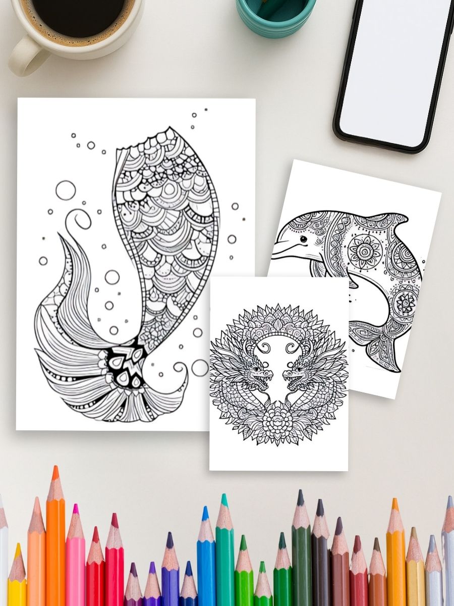 Myth & Magic – 108 Fantasy Mandala Coloring Pages | Colouring Pics