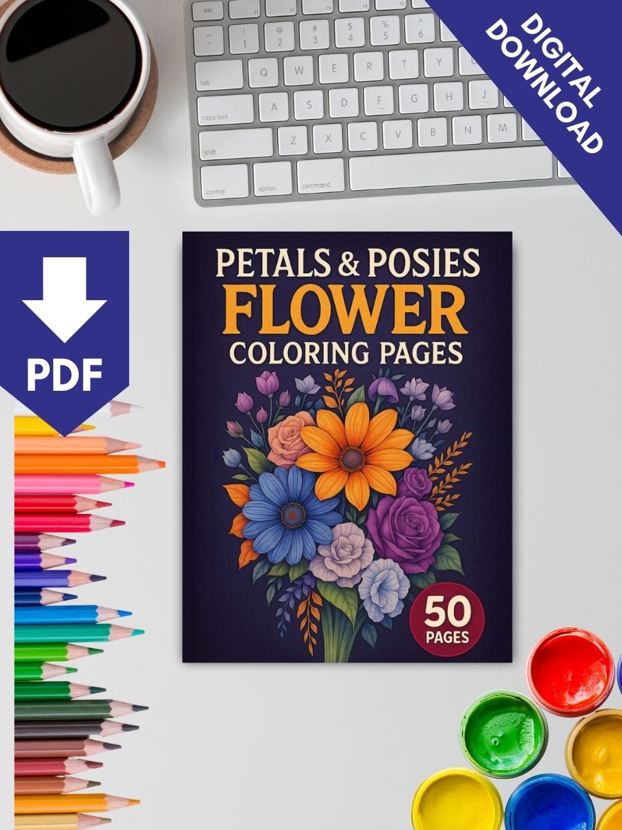 Petals & Posies – 50 Flower Coloring Pages | Colouring Pics